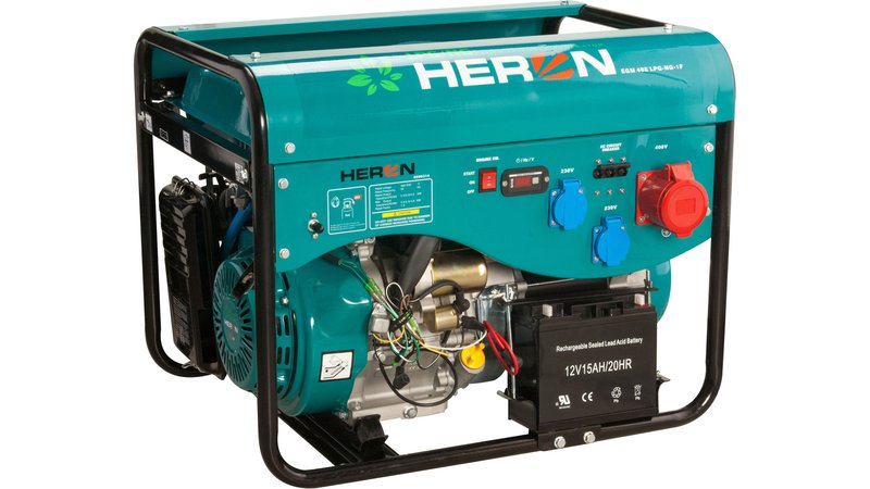 HERON hibrid agregat GAS/BENZIN 5.5kW 400V/230V električni start (8896319)
