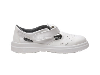 Lybra O1 FO SRC Plitke bele radne sandale bez zaštitne kape
