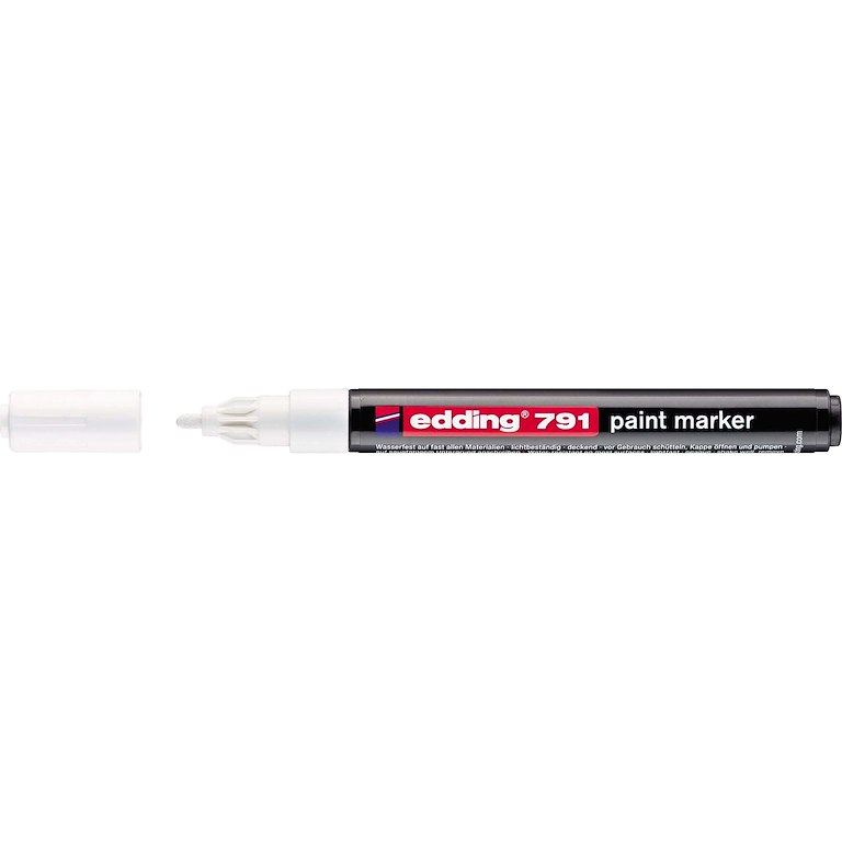 Paint marker E-791 1-2mm bela Edding