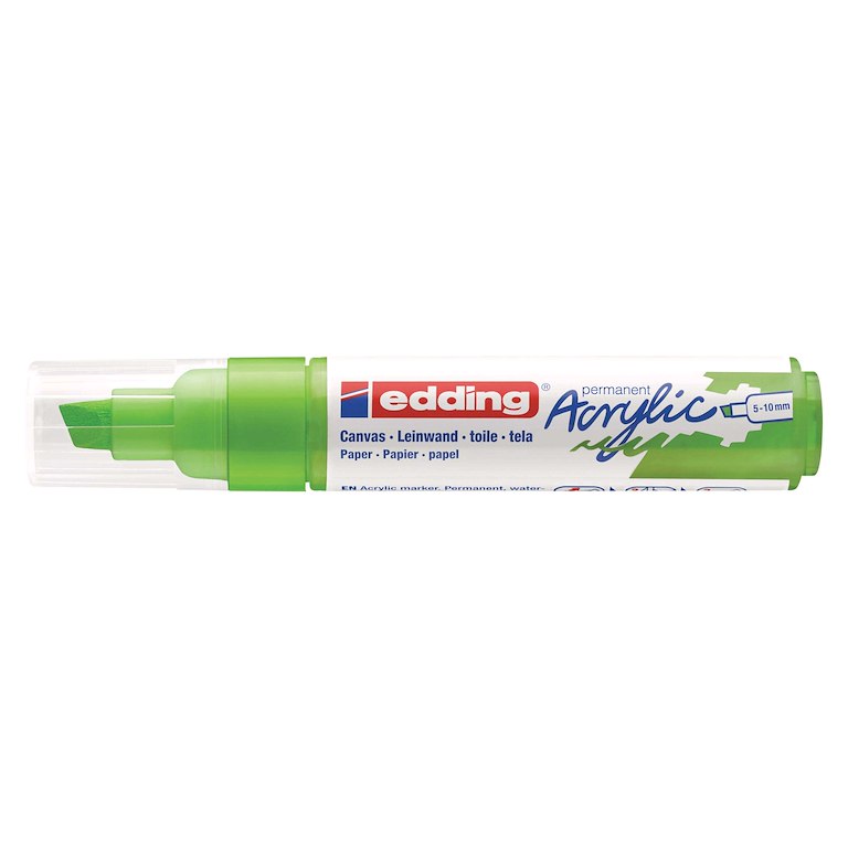 Akrilni marker E-5000 broad 5-10mm kosi vrh limun zelena Edding