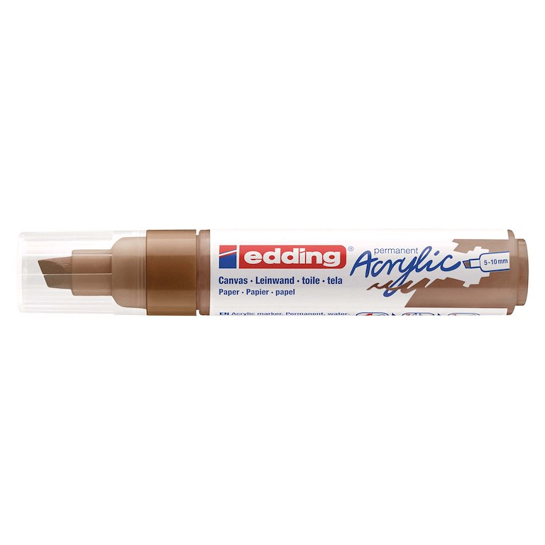 Akrilni marker E-5000 broad 5-10mm kosi vrh braon Edding