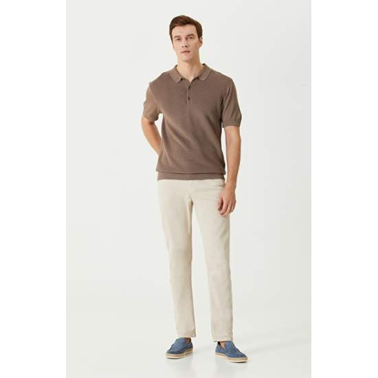 Slim Fit Beige Pants