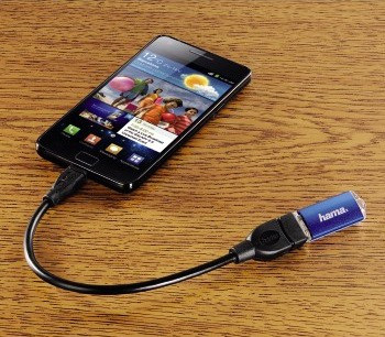 Hama USB 2.0 Micro 5-pin to USB Female OTG Data Host Cable (za mobilni telefon/tablet)