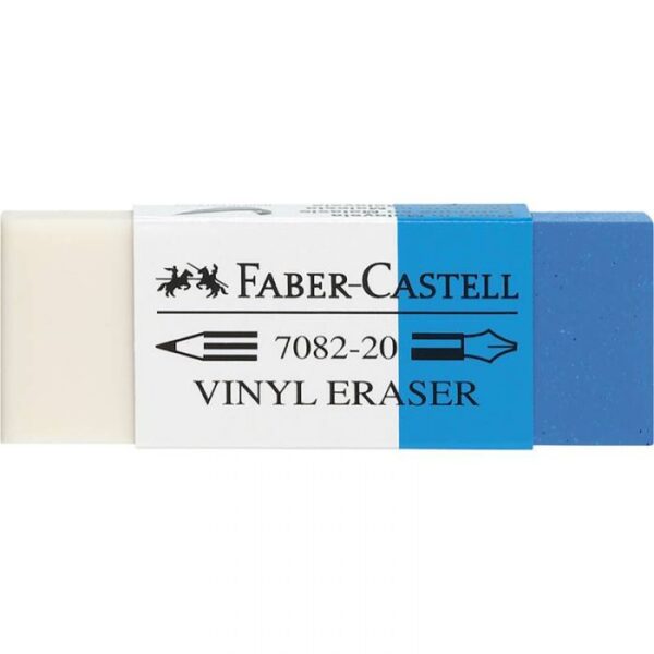 Gumica belo-plava vinyl velika Faber Castell
