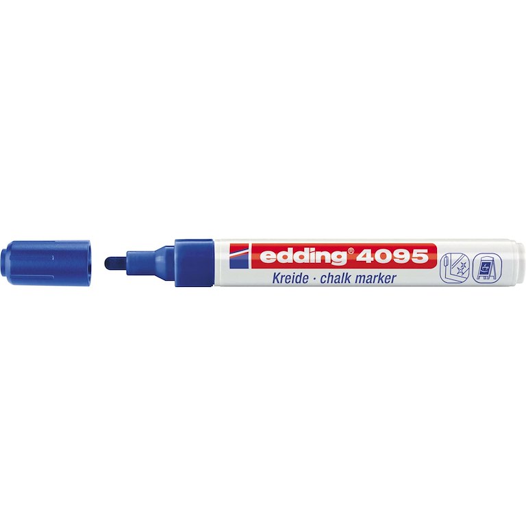 Marker za staklo CHALK MARKER E-4095 2-3mm plava Edding