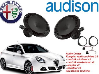 Alfa Romeo GIULIETTA komplet zvucnika Audison Prima CS