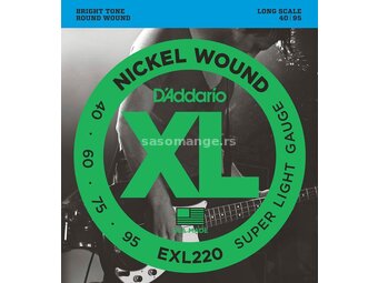 D'Addario EXL220 žice za bas gitaru 40-95