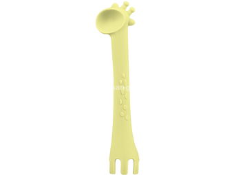 Kikka Boo Silikonska bebi kašičica Giraffe Yellow KKB40083