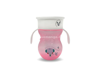 Cangaroo Non-spill Magična šolja za bebe 360° Pink 270ml CAN5298