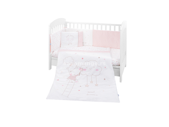 Kikka Boo Posteljina sa ogradicom za bebi krevetac 6 pcs 60x120cmhippo Dreams KKB60105