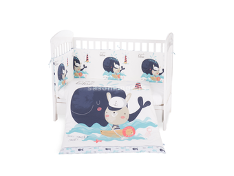 Kikka Boo Posteljina sa ogradicom za bebi krevetac 6 pcs 60x120cmhappy Sailor KKB60056