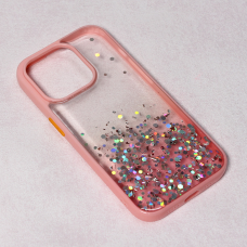 Futrola Frame Glitter za iPhone 14 6.1 Pro roze