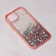 Futrola Frame Glitter za iPhone 14 6.1 roze