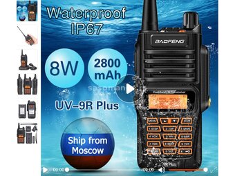 BAOFENG-UV-9R Walkie Talkie IP67 Waterproof Dual Band 136-17
