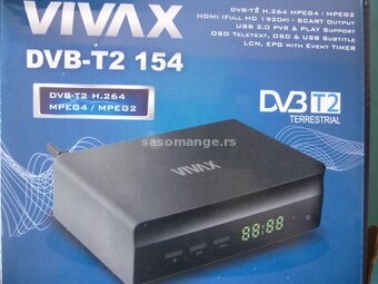 Vivax DVB-T2 154 SetTop Box Digitalni Risiver