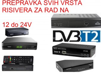 DVB T2 Risiveri za rad na 12 do 24 V za kamion ,autobus itd