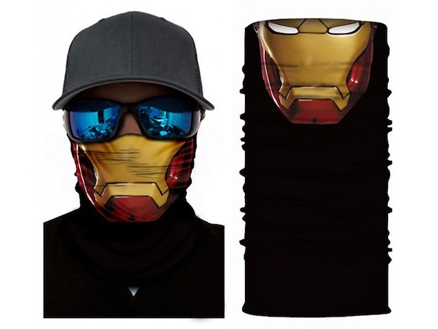 Bandana Marama Iron Man Potkapa Maska Model 1