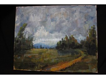 Slika Pejzaž, Impresionizam, Ulje Na Platnu, 40 x 50