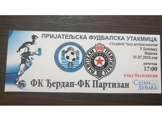 Đerdap Golubac-Partizan 31.7.2022