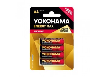 Baterija alkalna Yokohama 1.5V AA LR6 Energy Max 4BL