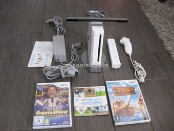 NINTENDO Wii odlican komplet ,remote,nuncak,igre