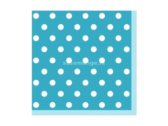 Salvete za dekupaž - Plava sa tačkicama - 1 kom (salvete za)