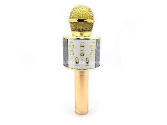 Mikrofon za karaoke bežični bluetooth 858 zlatna