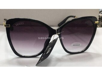 Naočare za sunce Gucci - mačkaste crno- zlatne