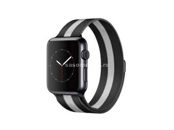 Narukvica intrigue za Apple pametni sat watch 42mm crno bela