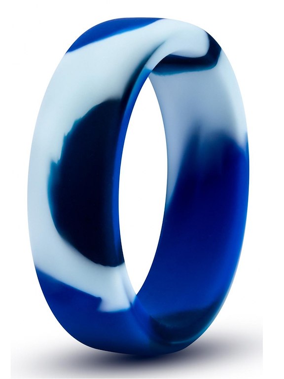 Performance Silicone Camo Blue Cock Ring