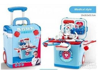 Doktorski set za decu 2u1 prenosivi kofer