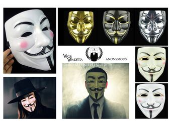 Maska V For Vendetta Anonymous Guy Maskenbal Model 1