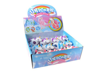 Squeezy unicorn crystal, gumena igračka, jednorog lopta, miks ( 894020 )