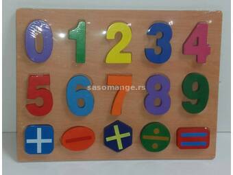Drvena tabla sa brojevima