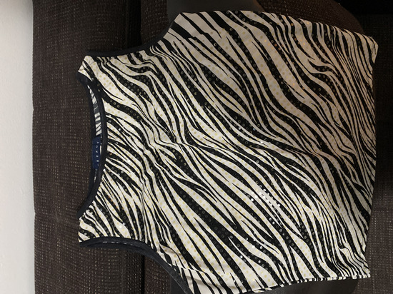 Zebrasta majica sa šljokicama