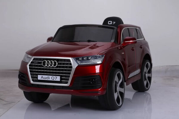 Auto za decu Audi Q7 LICENCIRANI sa mekim gumama i kožnim sedištem – crveni, BJJ2188