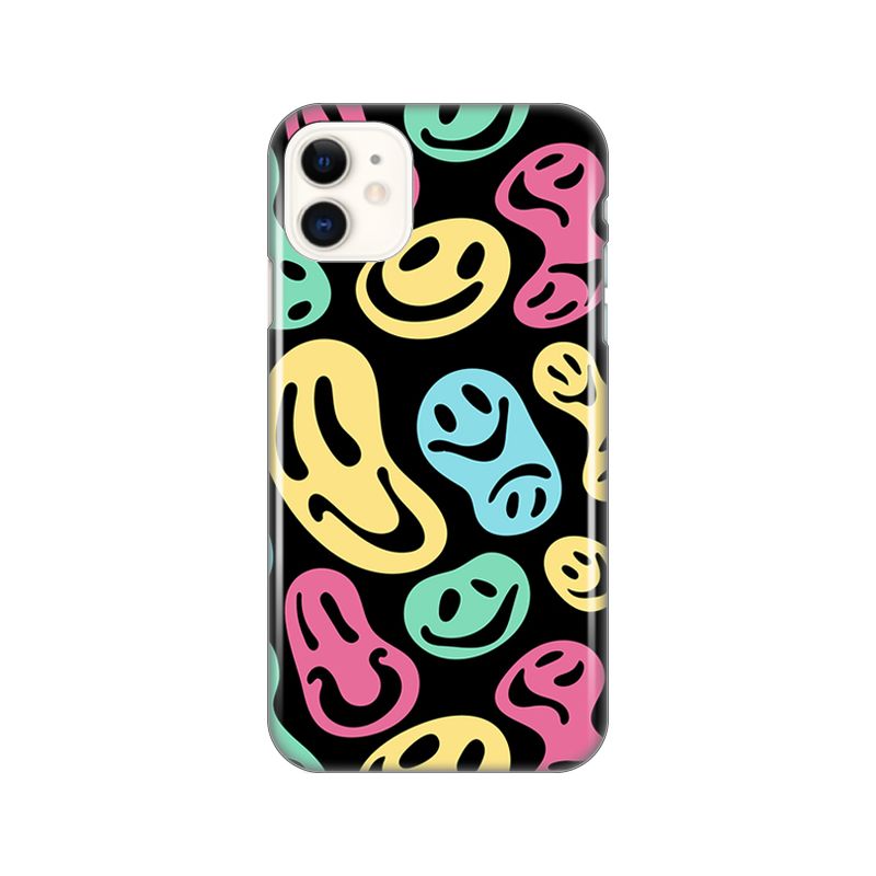 Maskica Silikonska Print za iPhone 11 6.1 Black Color Smiles