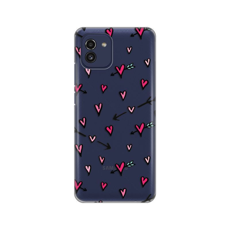 Maskica Silikonska Print Skin za Samsung A035G Galaxy A03 Hearts Pattern