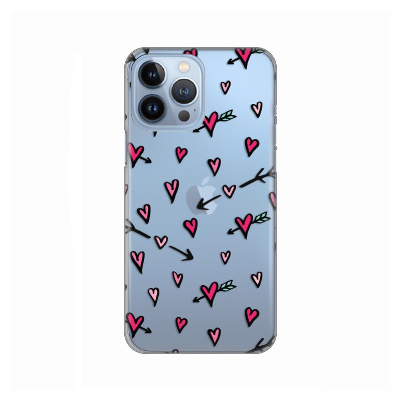 Maskica Silikonska Print Skin za iPhone 13 Pro Max 6.7 Hearts Pattern