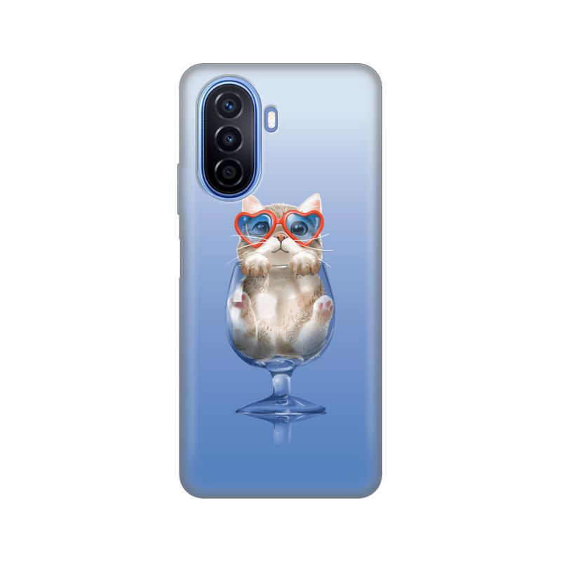 Maskica Silikonska Print za Huawei Y70/Y70 Plus Funny Cat