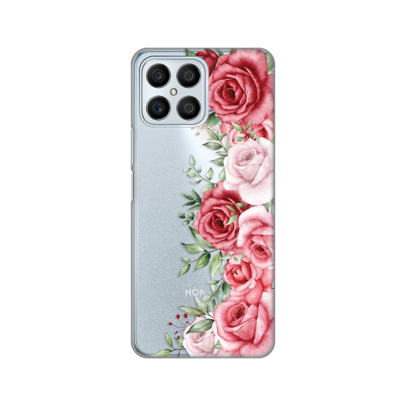 Maskica Silikonska Print Skin za Honor X8 Wild Roses