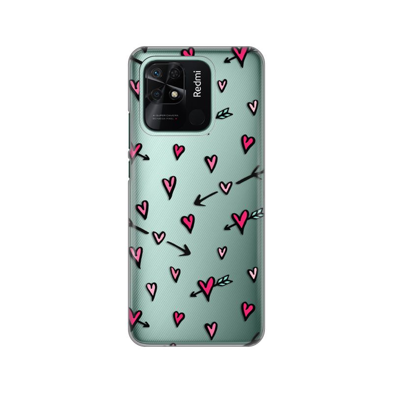 Maskica Silikonska Print Skin za Xiaomi Redmi 10C Heart Pattern