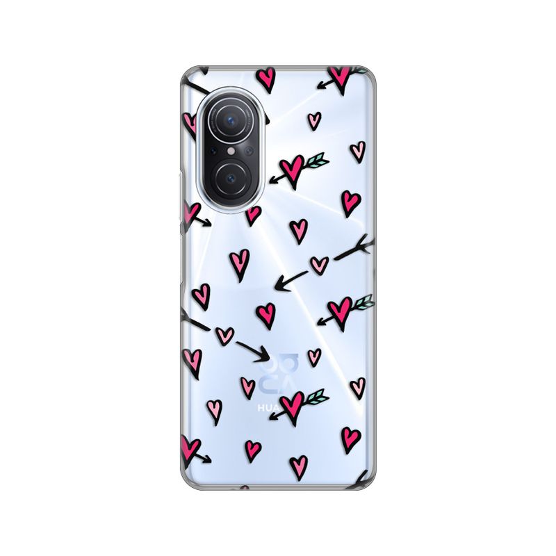 Maskica Silikonska Print Skin za Huawei Nova 9 SE Heart Pattern