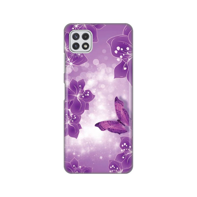 Maskica Silikonska Print za Samsung A22 5G Butterfly And Flowers