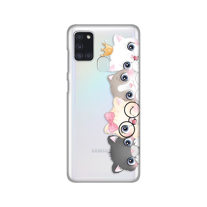 Maskica Silikonska Print Skin za Samsung A217F Galaxy A21s Cats