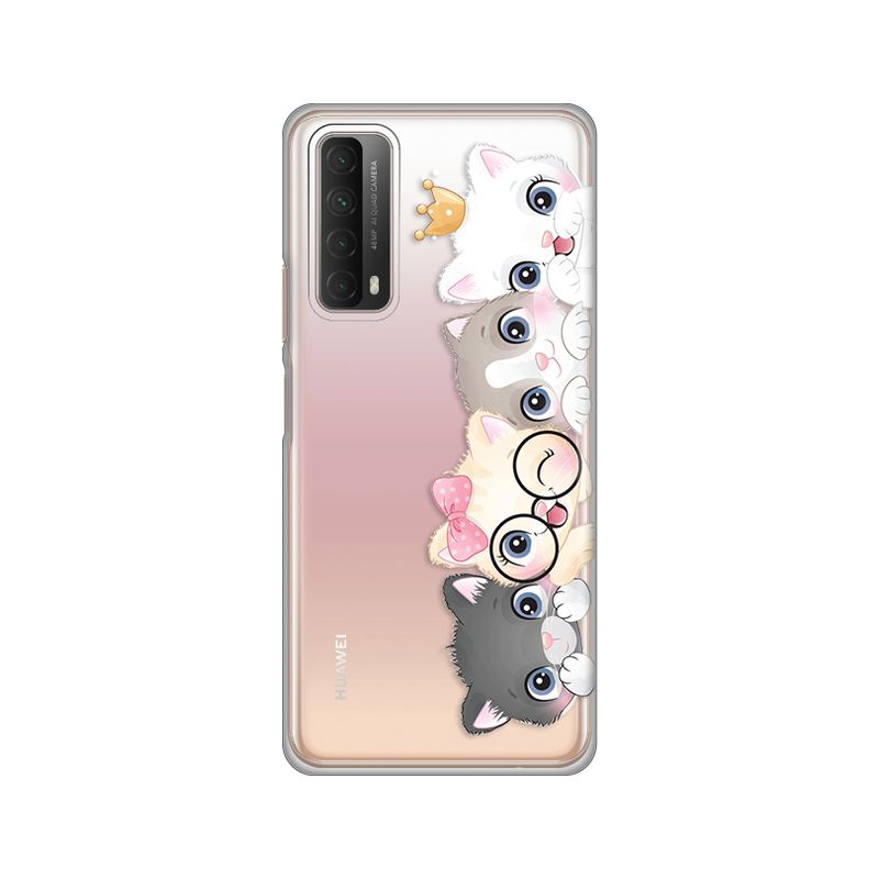 Maskica Silikonska Print Skin za Huawei P Smart 2021 Cats