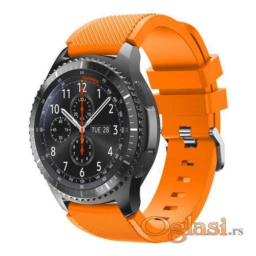 Narandzasta silikonksa narukvica 22mm Samsung,Huawei watch 46mm