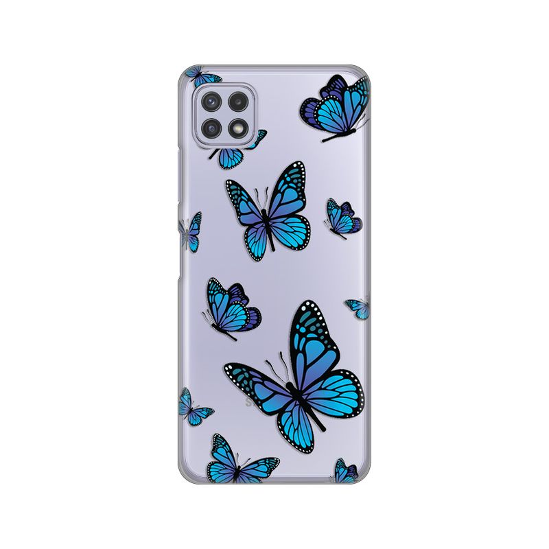 Maskica Silikonska Print Skin za Samsung A226B Galaxy A22 5G Blue butterfly