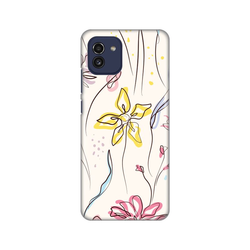 Maskica Silikonska Print Skin za Samsung A035G Galaxy A03 Yellow flower