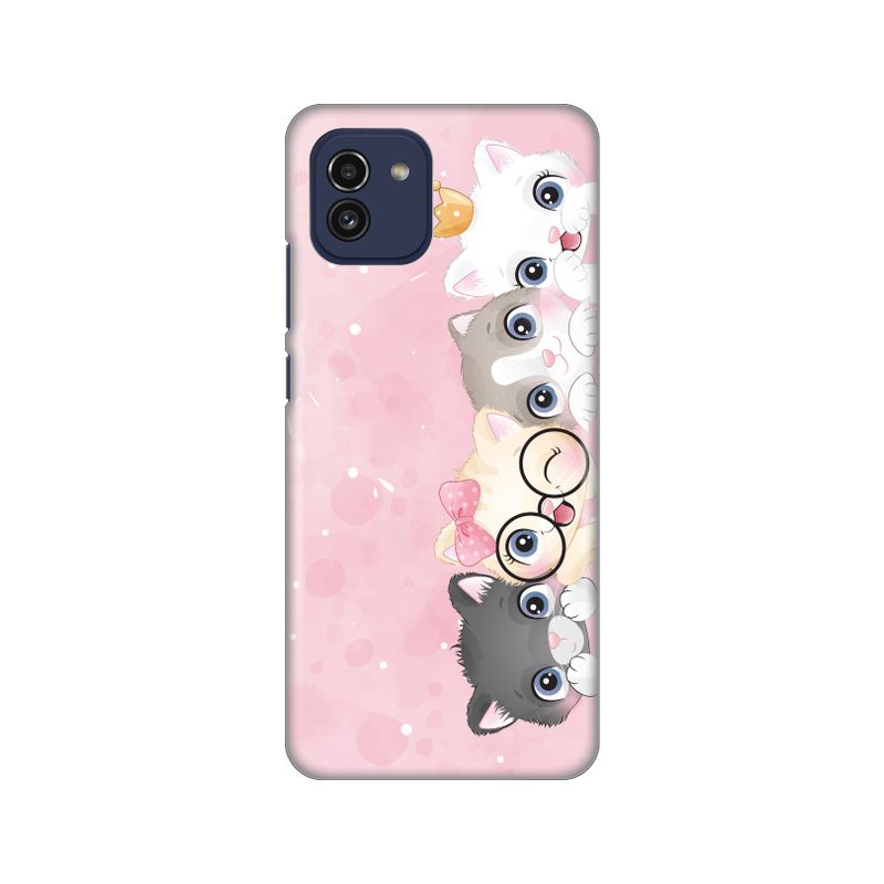 Maskica Silikonska Print Skin za Samsung A035G Galaxy A03 Pink cats